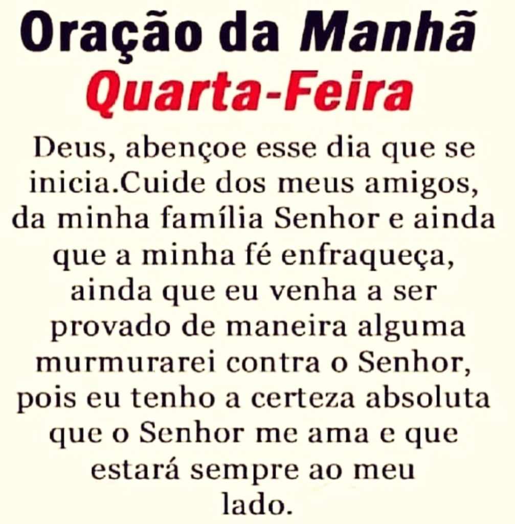 Oração da Manhã de Quarta-Feira - Mundo Mensagens Oração da Manhã de Quarta-Feira - Mundo Mensagens