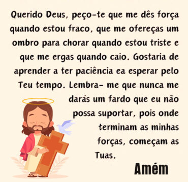 Me dês força quando estou fraco - Mundo Mensagens