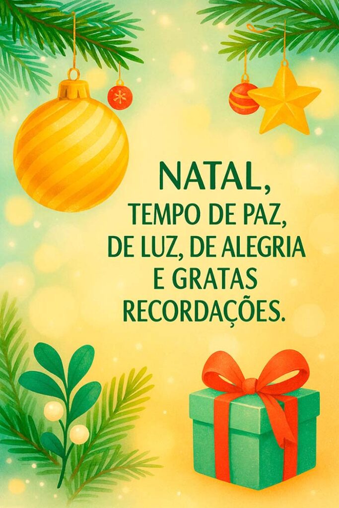 Natal tempo de paz de luz - Mundo Mensagens