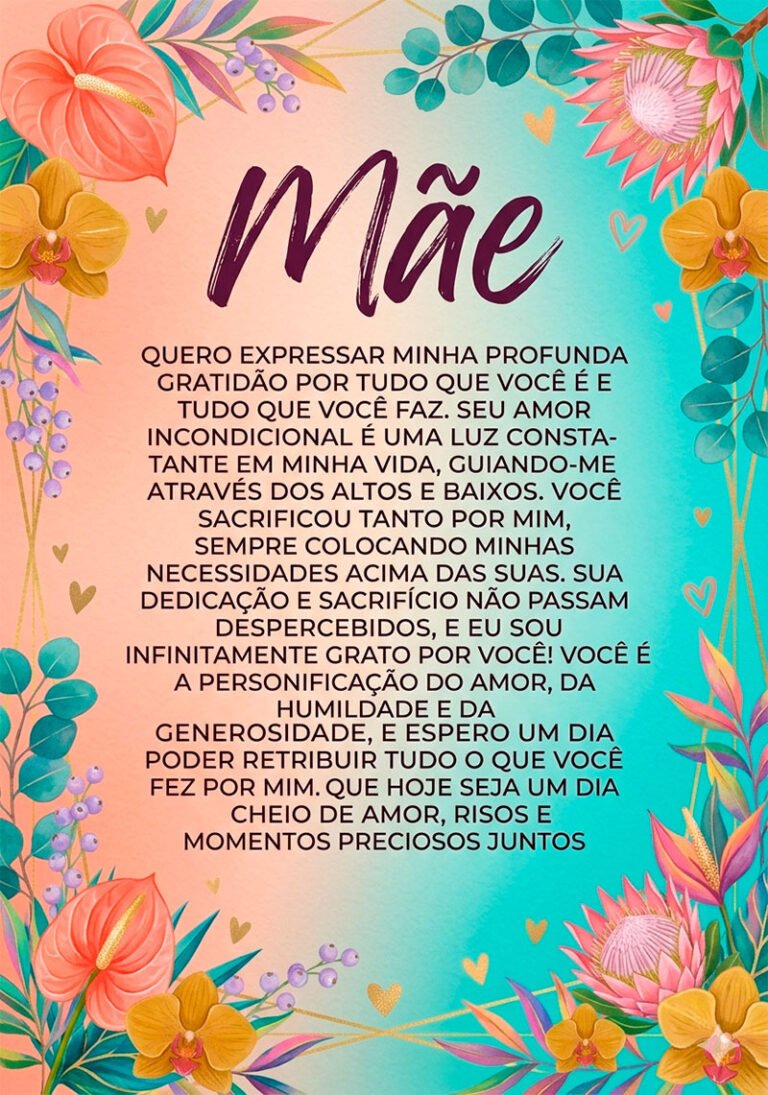 A personificação do amor Feliz Dia das Mães - Mundo Mensagens